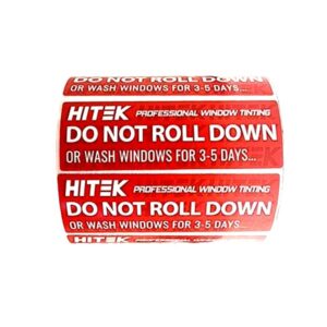 Do not Roll Down Stickers - HITEK