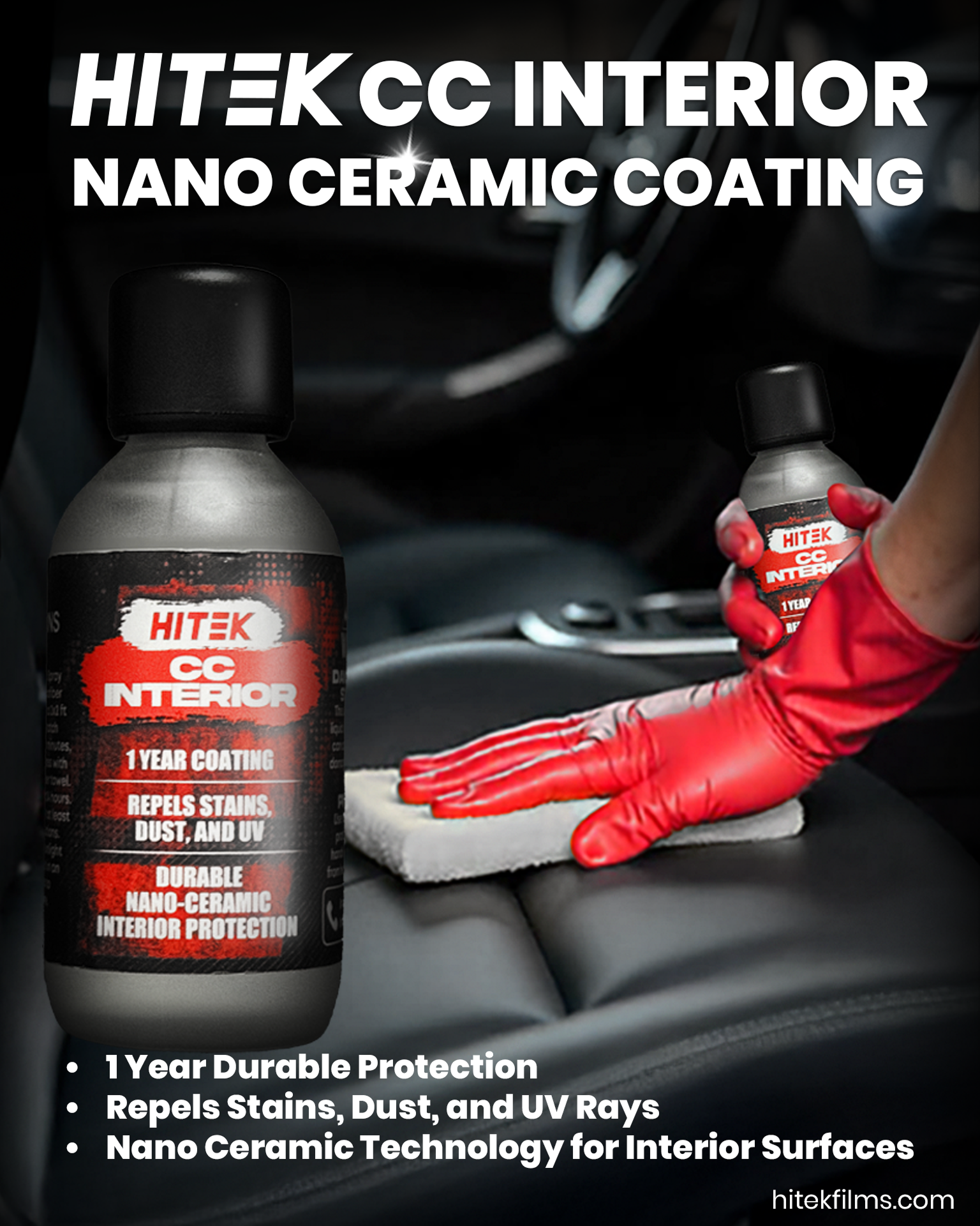 HITEK CC Interior Nano Ceramic Coating. Durable Protection for Interior ...
