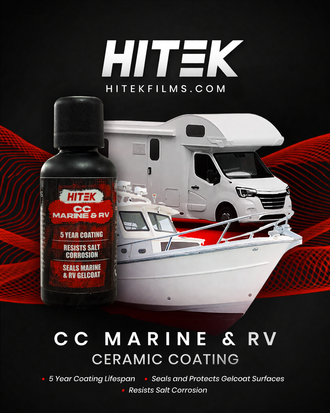 HITEK CC Marine and RV Ceramic Coating Built for Harsh Environments - HITEK